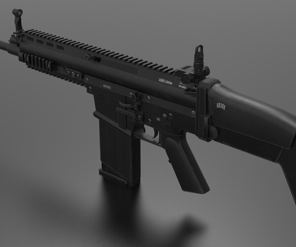 ArtStation - FN Scar Gun | Game Assets