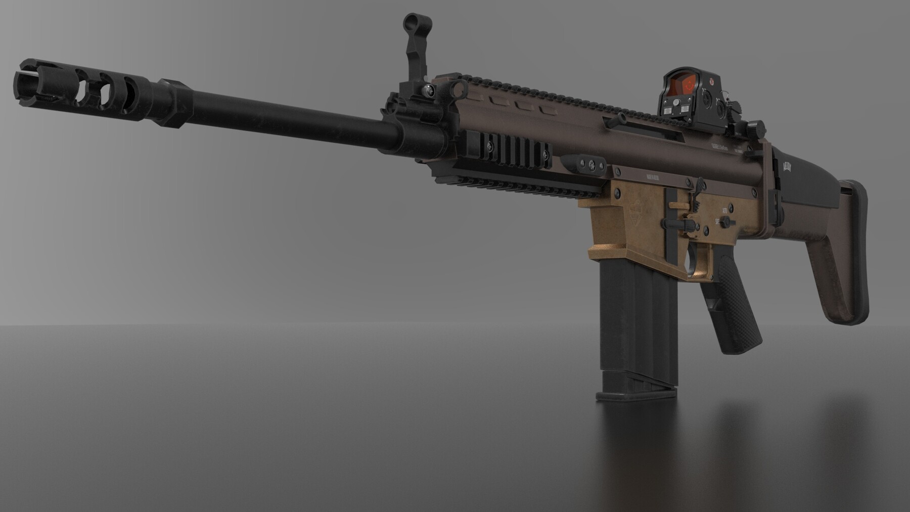 ArtStation - FN Scar Gun | Game Assets