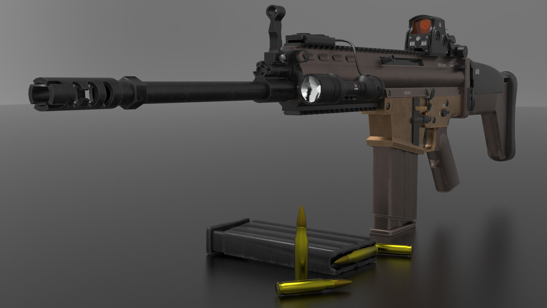 ArtStation - FN Scar Gun | Game Assets