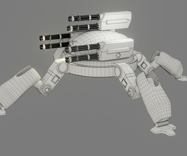 ArtStation - Sci Fi Quad Bot - Low Poly - Game Ready - PBR | Game Assets