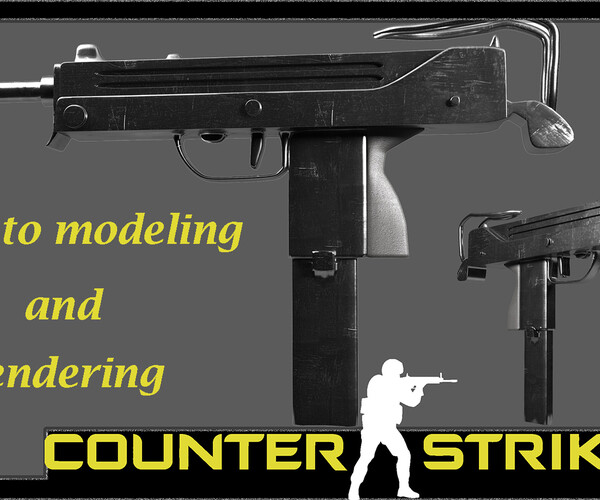 ArtStation - learning modeling and rendering ingram weapon | Tutorials