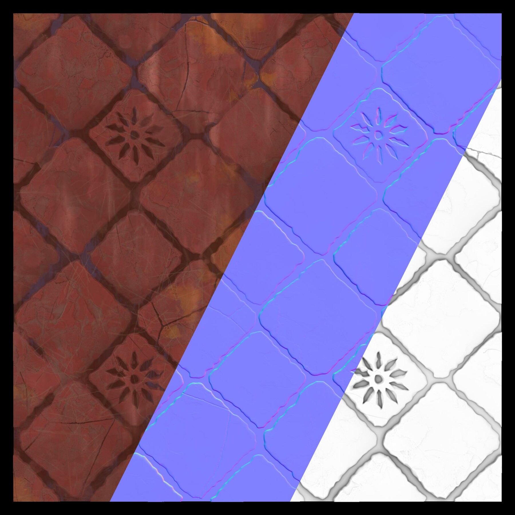 ArtStation - Stylized Red Tile 01 | Game Assets