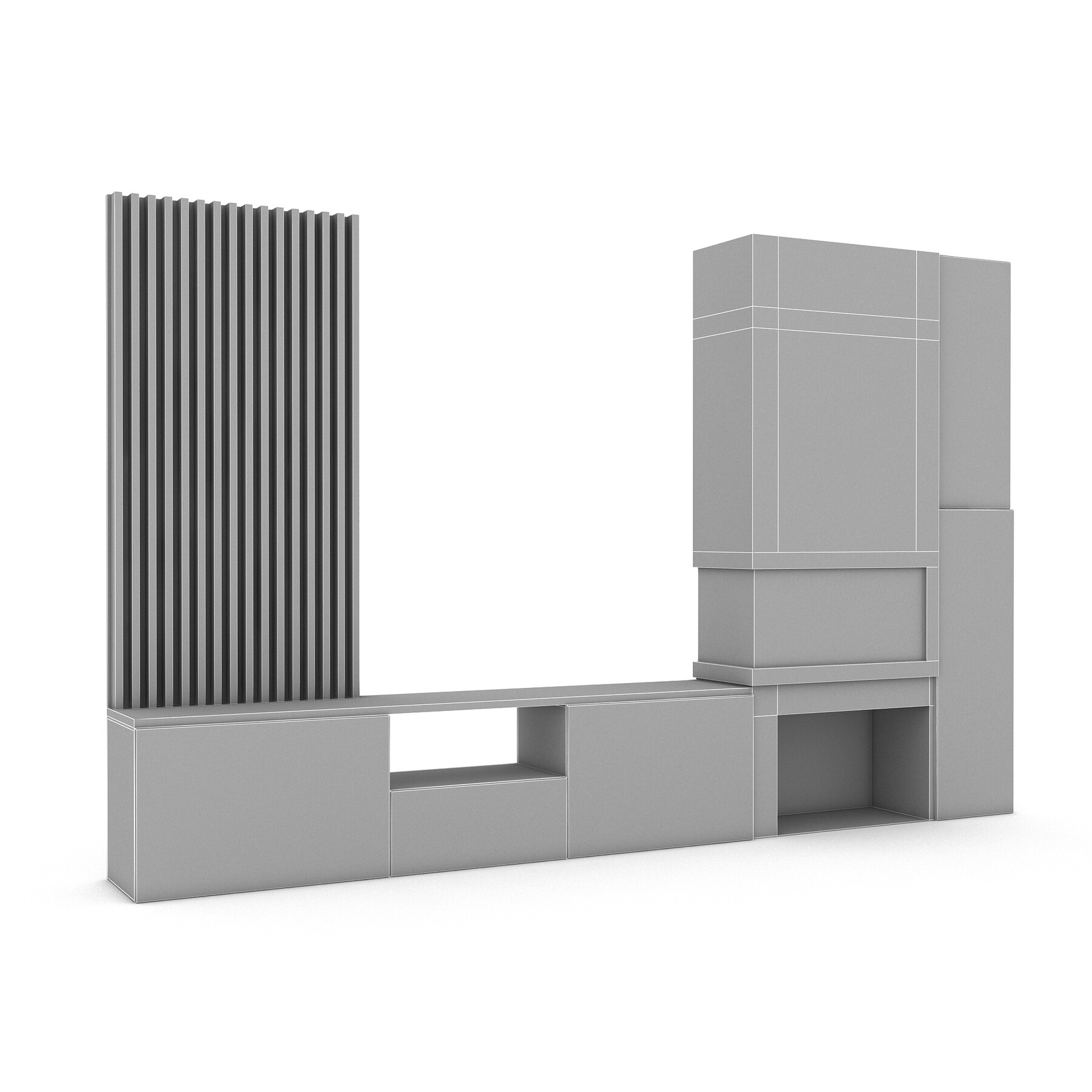 ArtStation - 3d modern tv stand 3D model | Game Assets