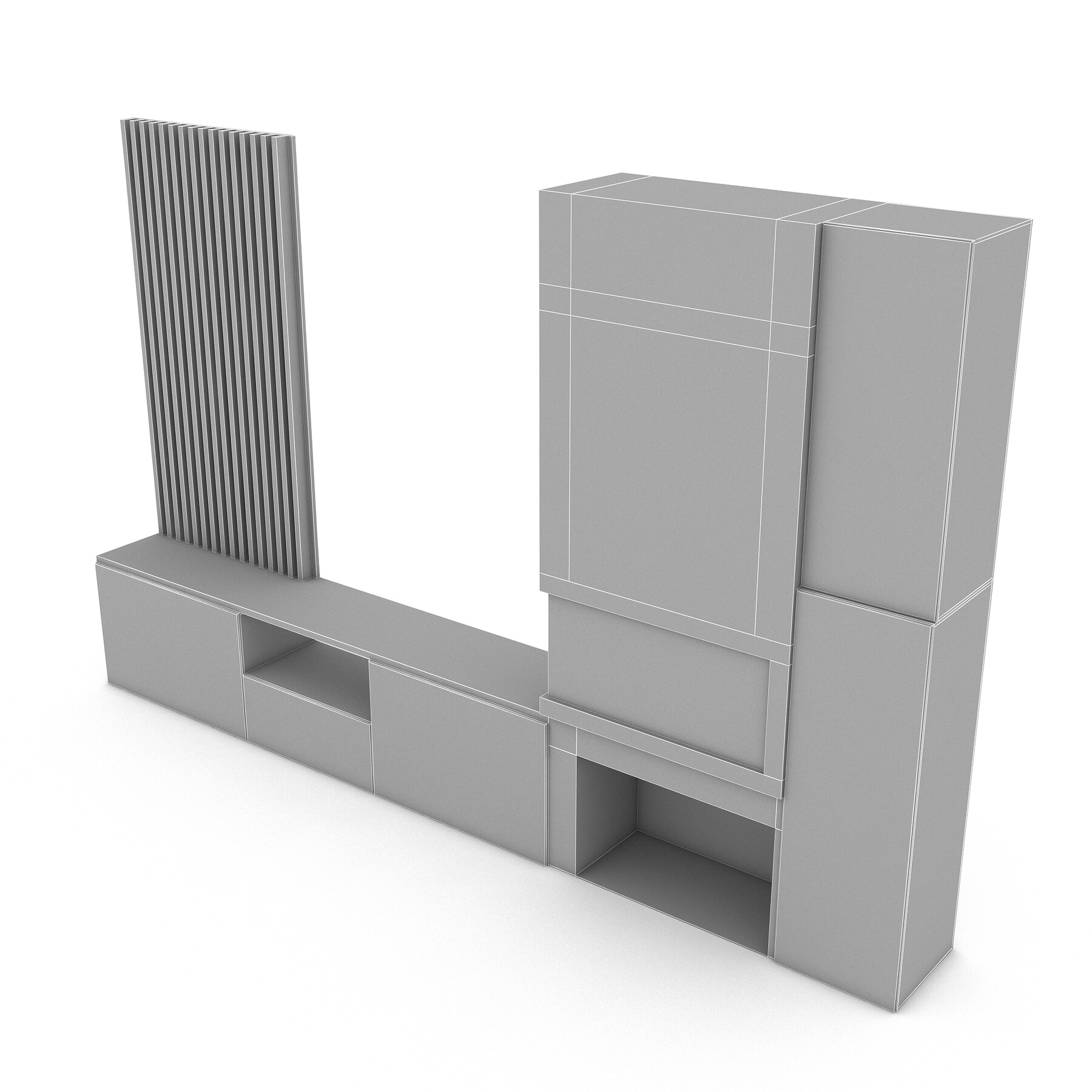 ArtStation - 3d modern tv stand 3D model | Game Assets