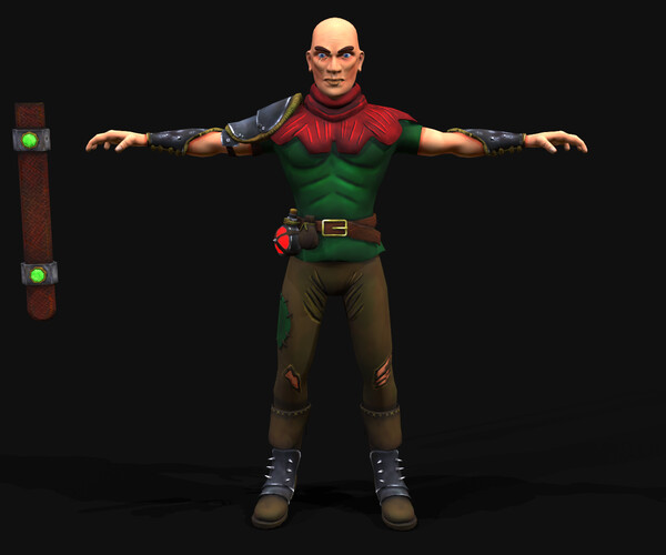 ArtStation - Medieval Stylized Bandit and Sword | Game Assets