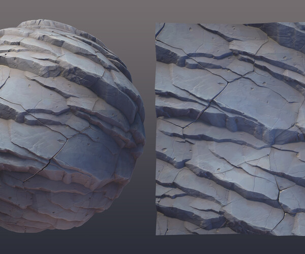 ArtStation - Substance Designer Stylized Rock Sharp Tile Texture ...