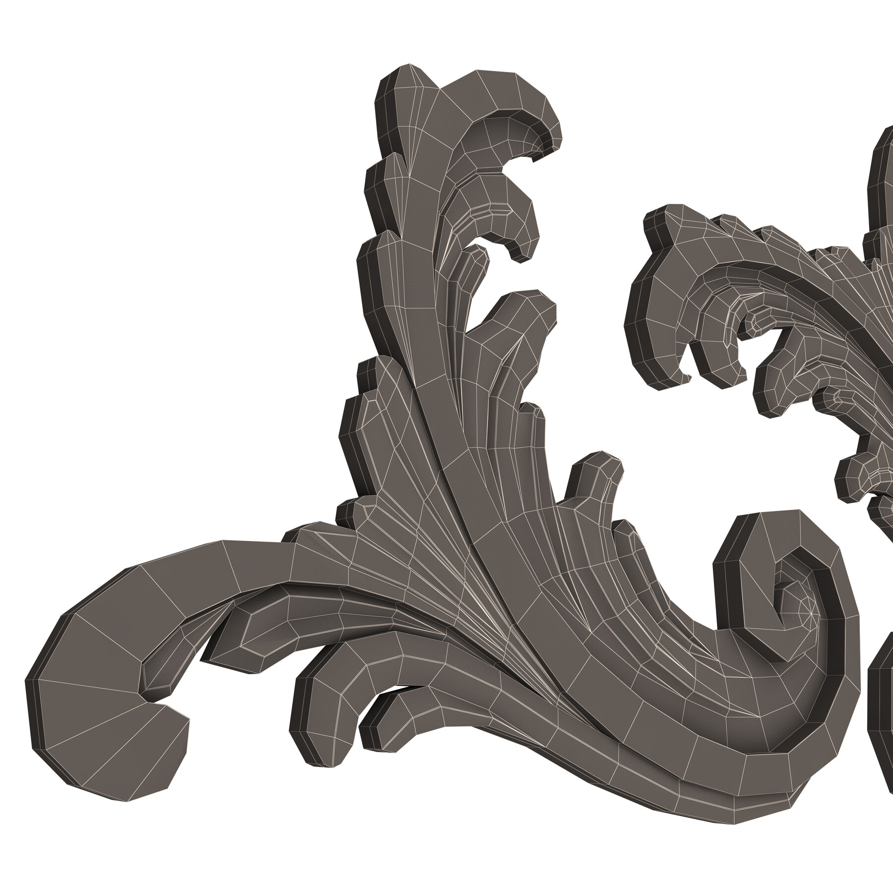 ArtStation - Corner Carved Plaster Molding Decoration 07 | Resources