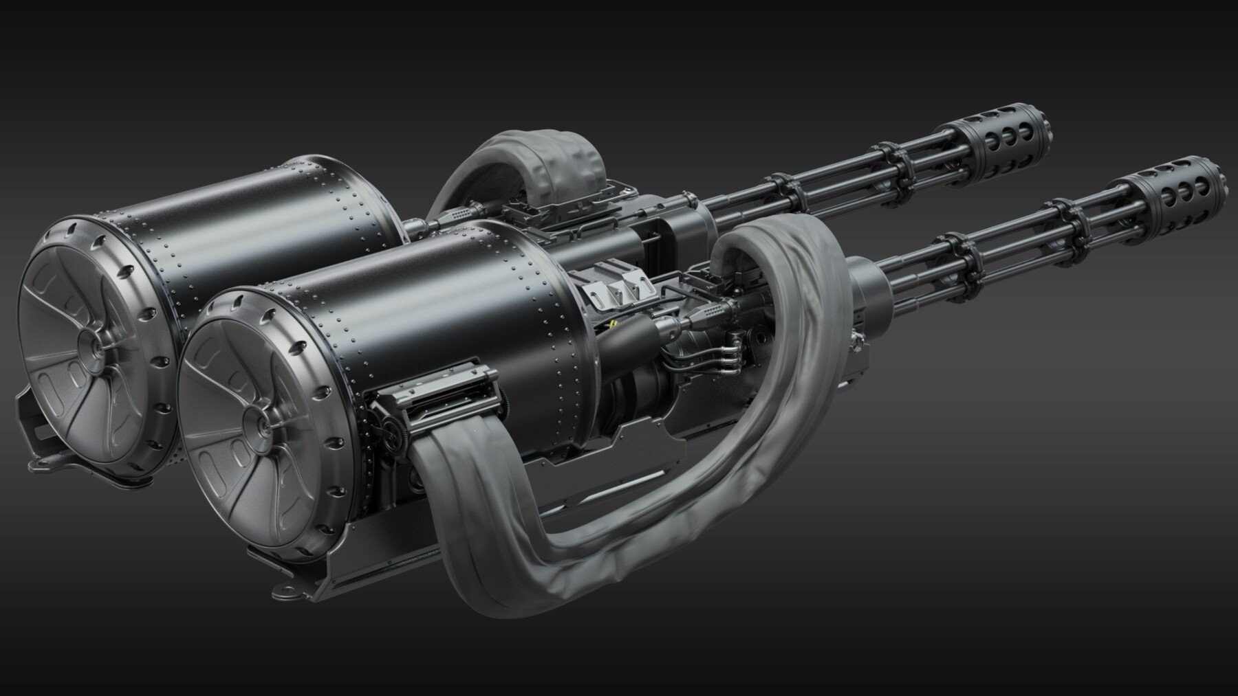 ArtStation - Highpoly Automatic Cannon | Resources