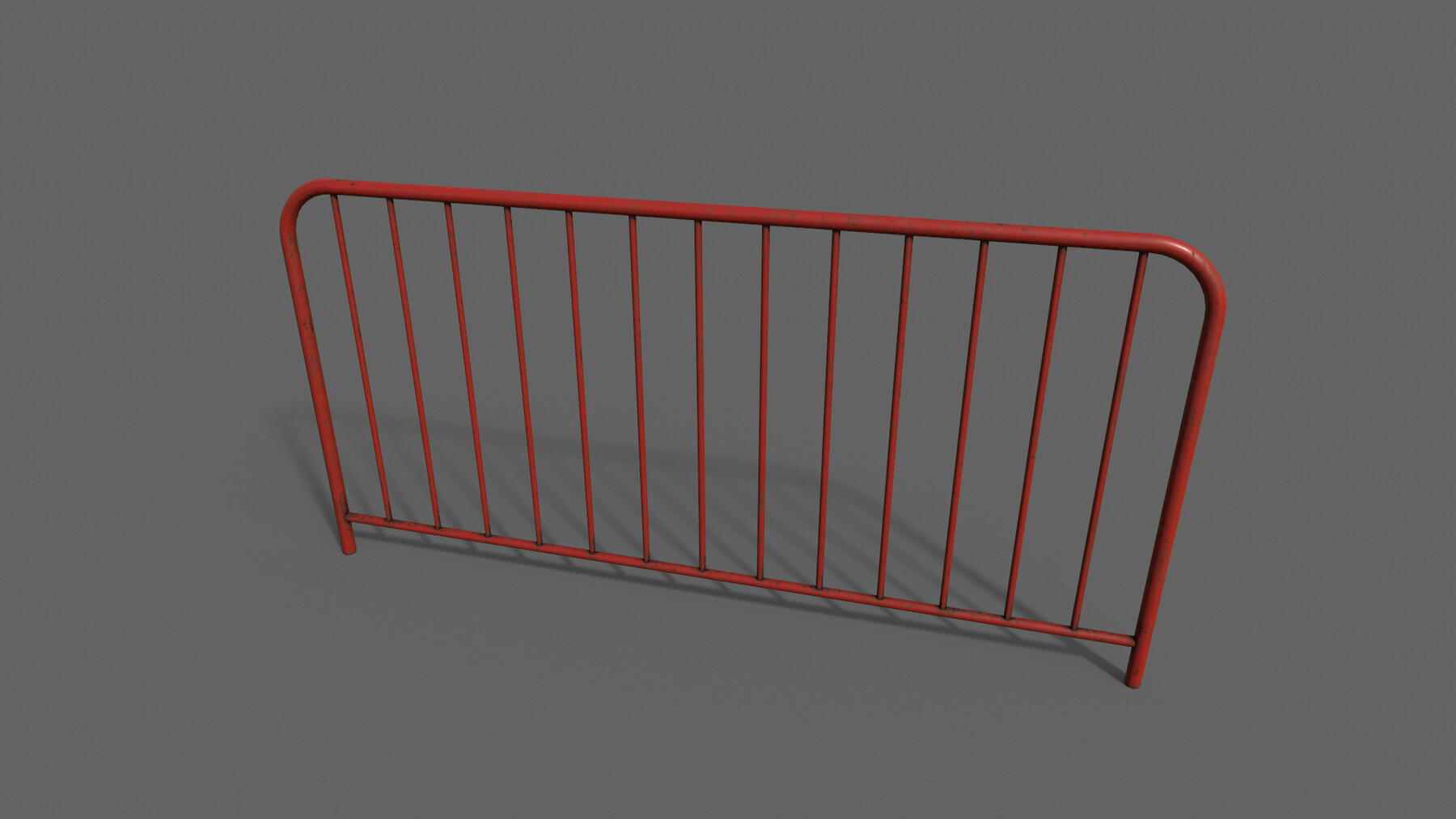ArtStation - PBR Pedestrian Guard Rail (Red) Ver.1 | Game Assets