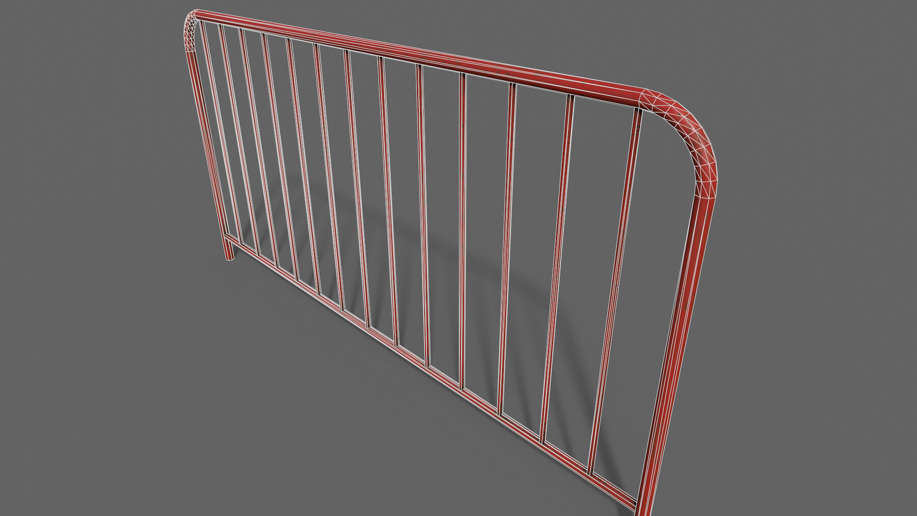 ArtStation - PBR Pedestrian Guard Rail (Red) Ver.1 | Game Assets