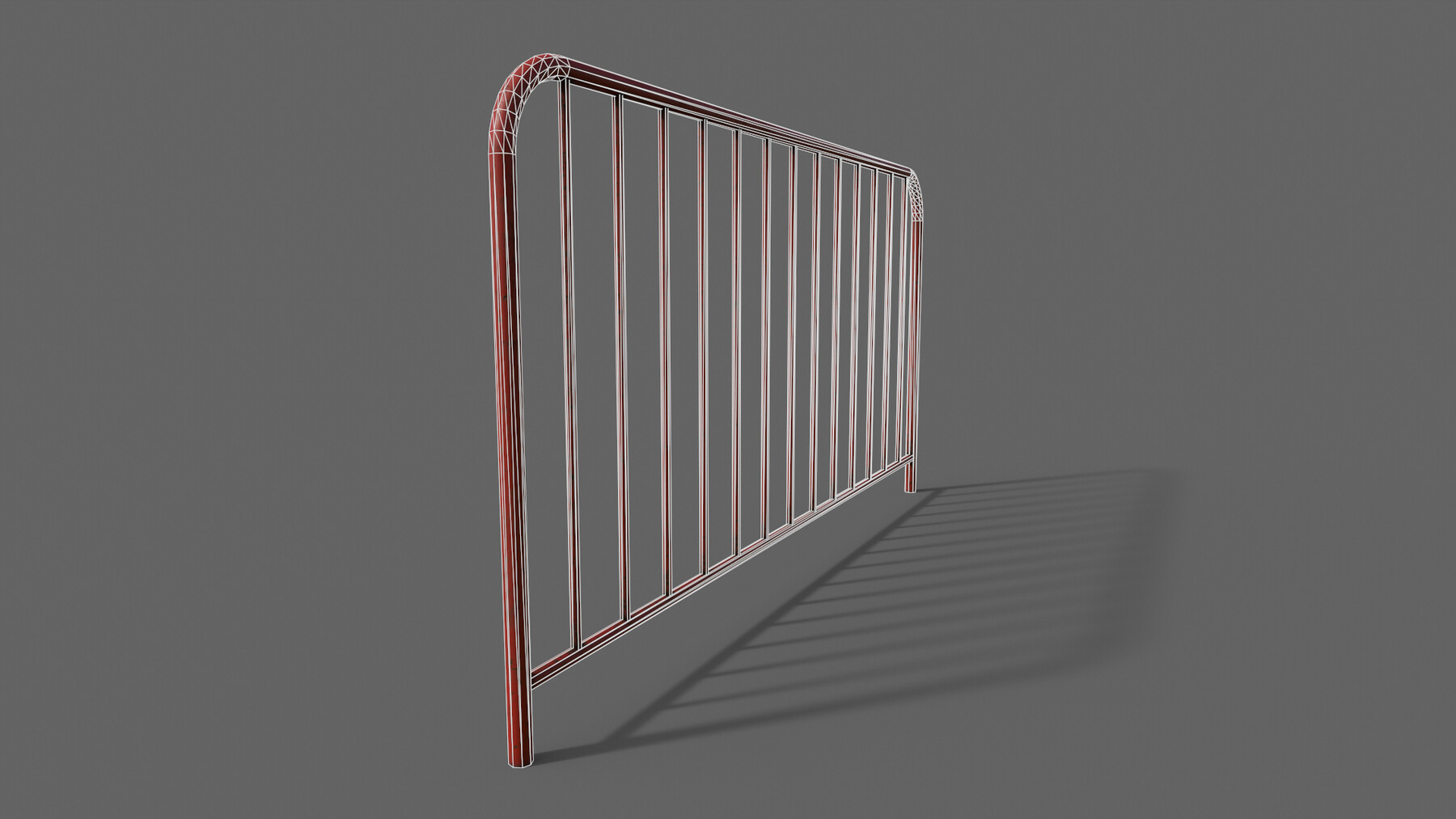 ArtStation - PBR Pedestrian Guard Rail (Red) Ver.1 | Game Assets