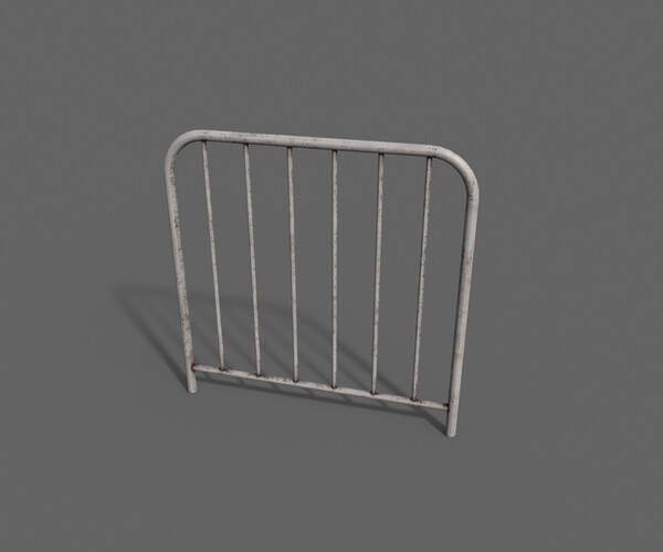 ArtStation - PBR Pedestrian Guard Rail (White) Ver.2 | Game Assets