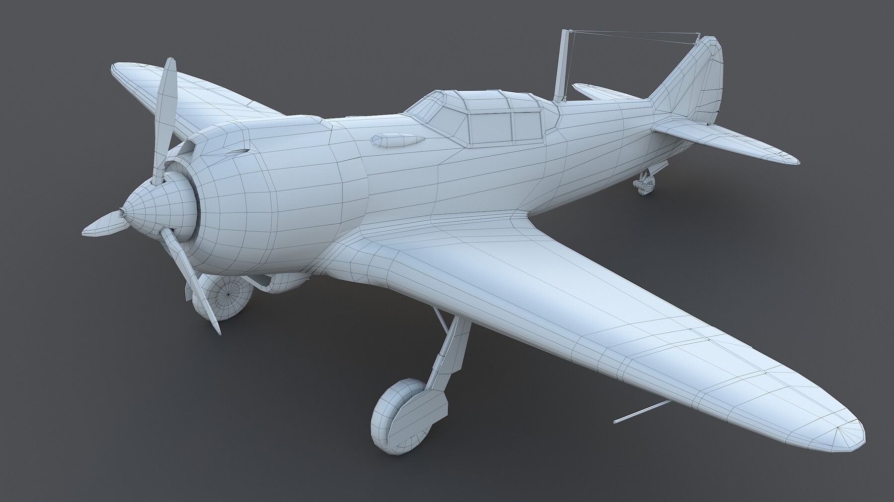 ArtStation - LA-5FN WWII Soviet Fighter Aircraft | Game Assets