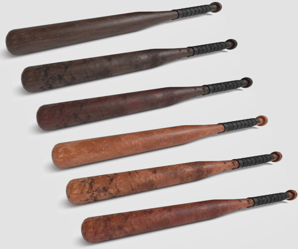 ArtStation - Wooden baseball bat collection | Game Assets