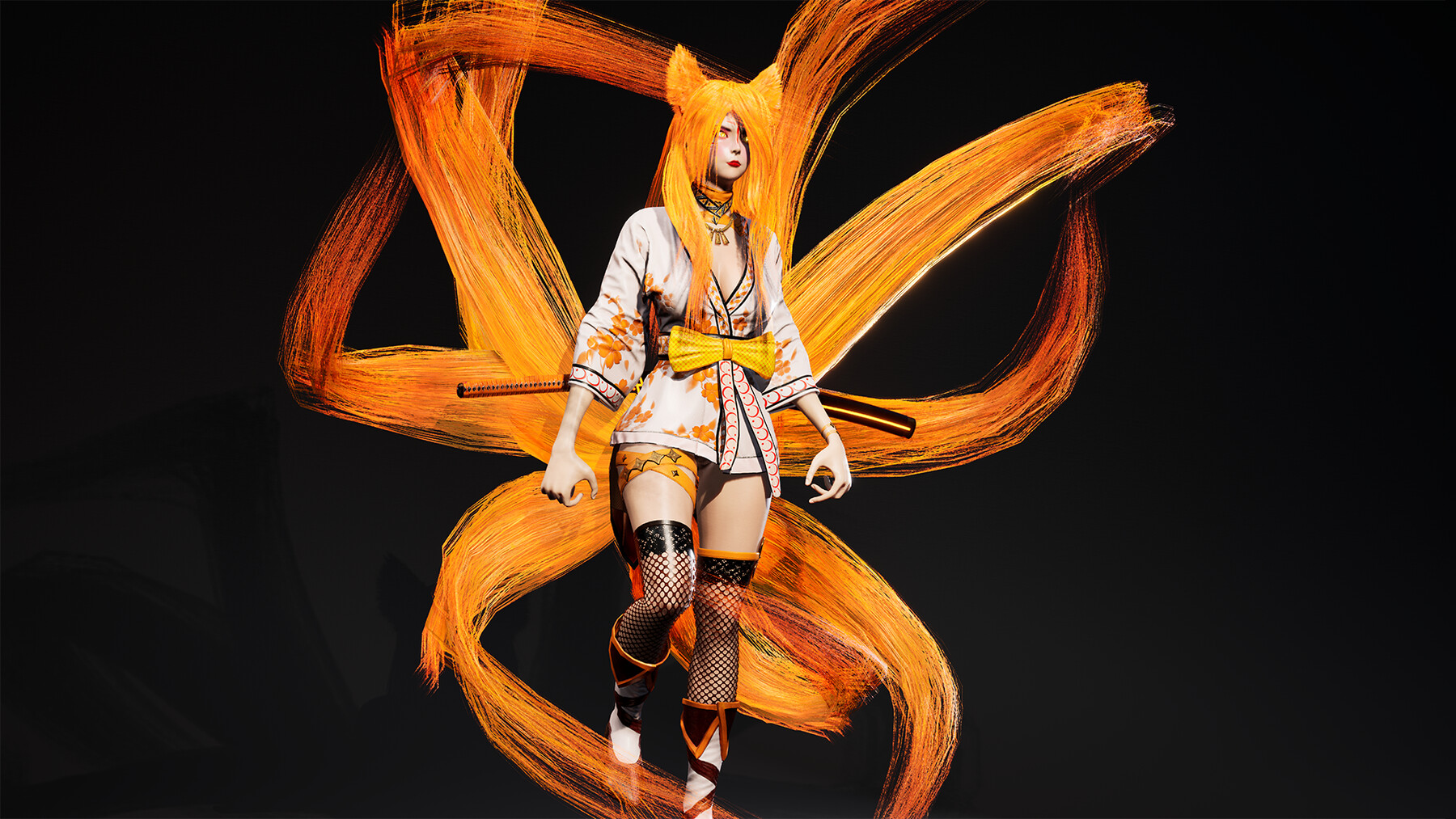 ArtStation - Kitsune Game Ready Low Poly Low-poly 3D model | Game Assets