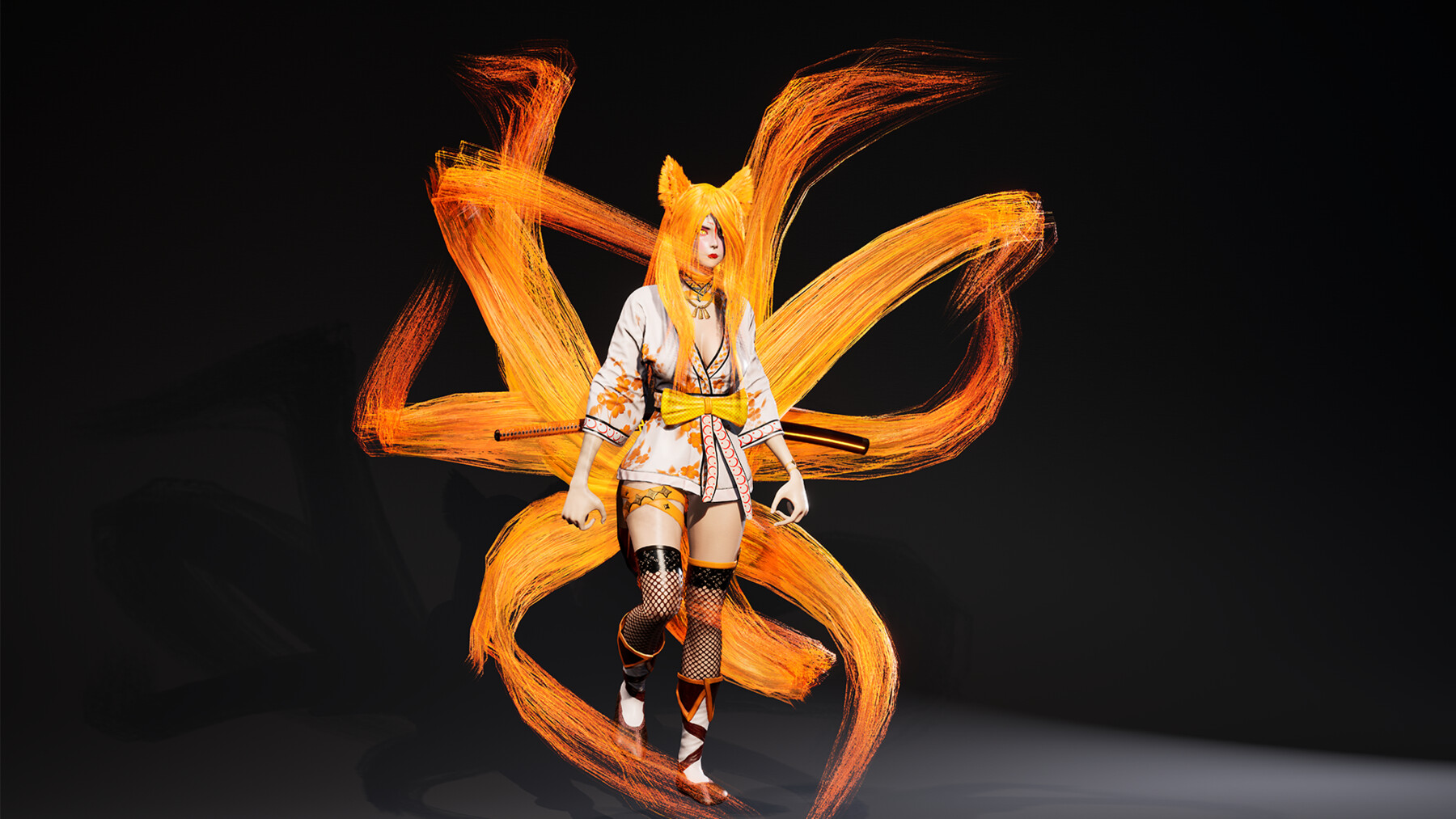 ArtStation - Kitsune Game Ready Low Poly Low-poly 3D model | Game Assets