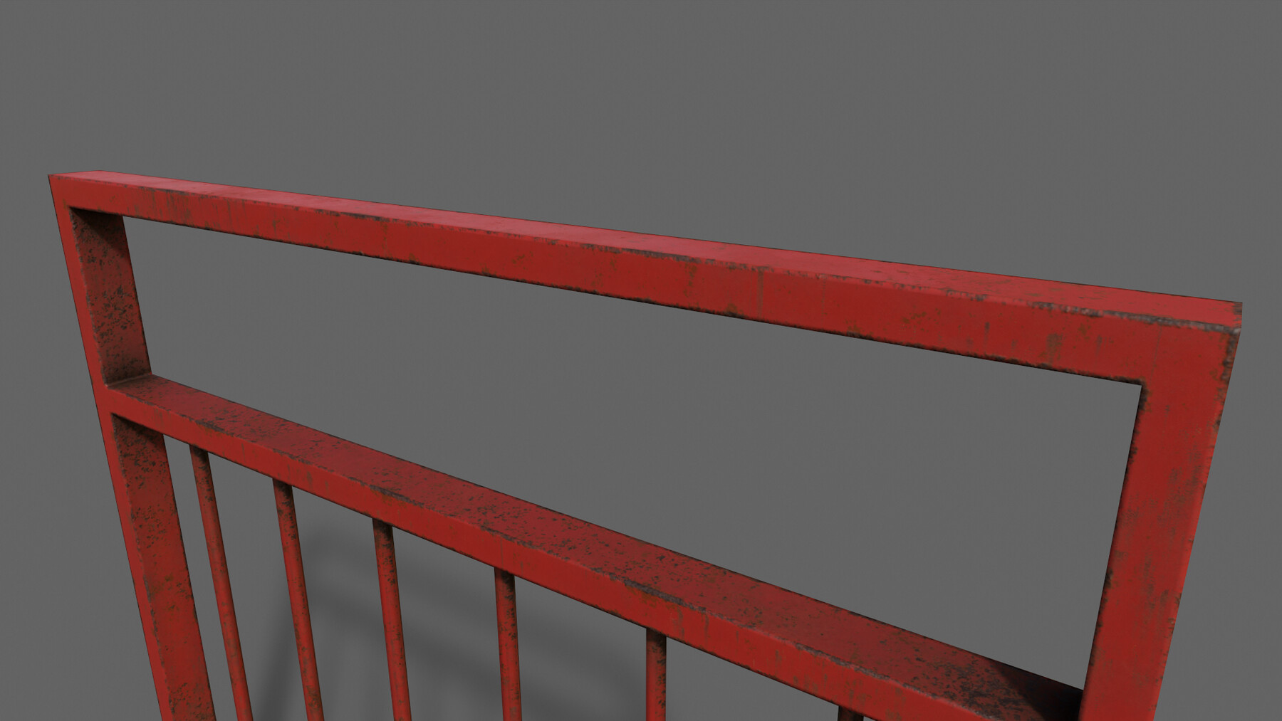 ArtStation - PBR Pedestrian Guard Rail (Red) Ver.4 | Game Assets