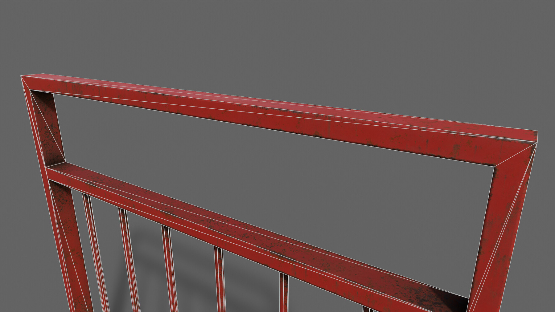 ArtStation - PBR Pedestrian Guard Rail (Red) Ver.4 | Game Assets