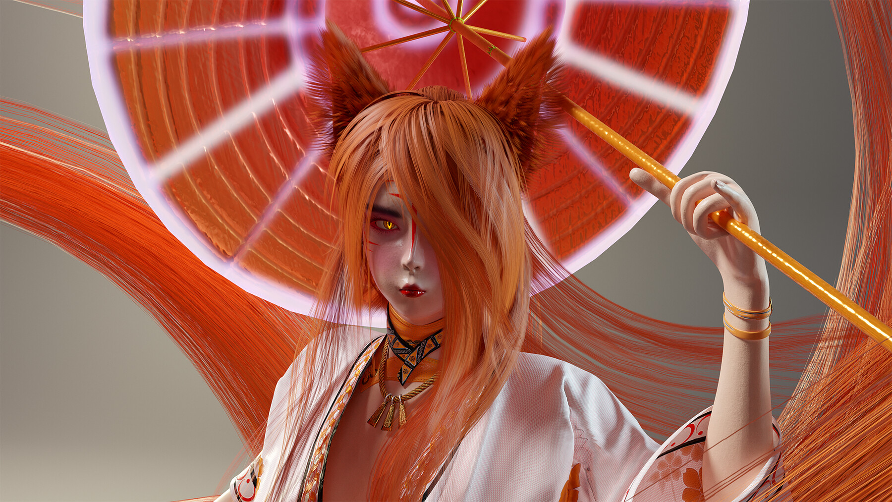 ArtStation - Kitsune Game Ready Low Poly Low-poly 3D model | Game Assets