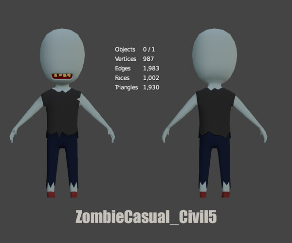 ArtStation - Сasual zombie characters | Resources