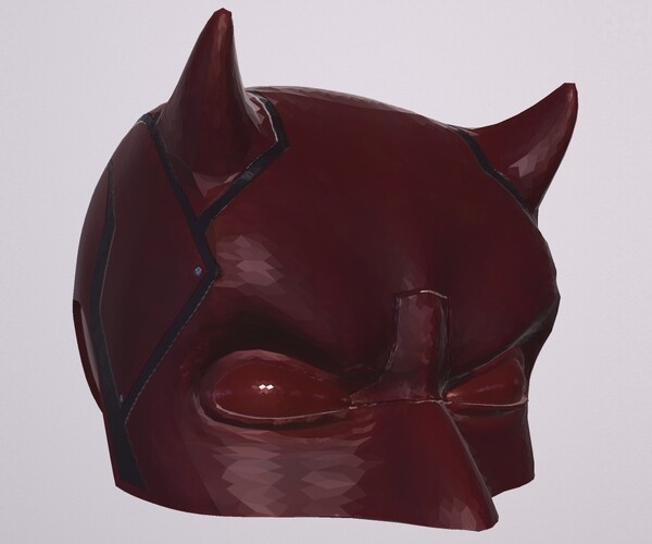 ArtStation - DAREDEVIL MASK MARVEL low-poly PBR | Game Assets