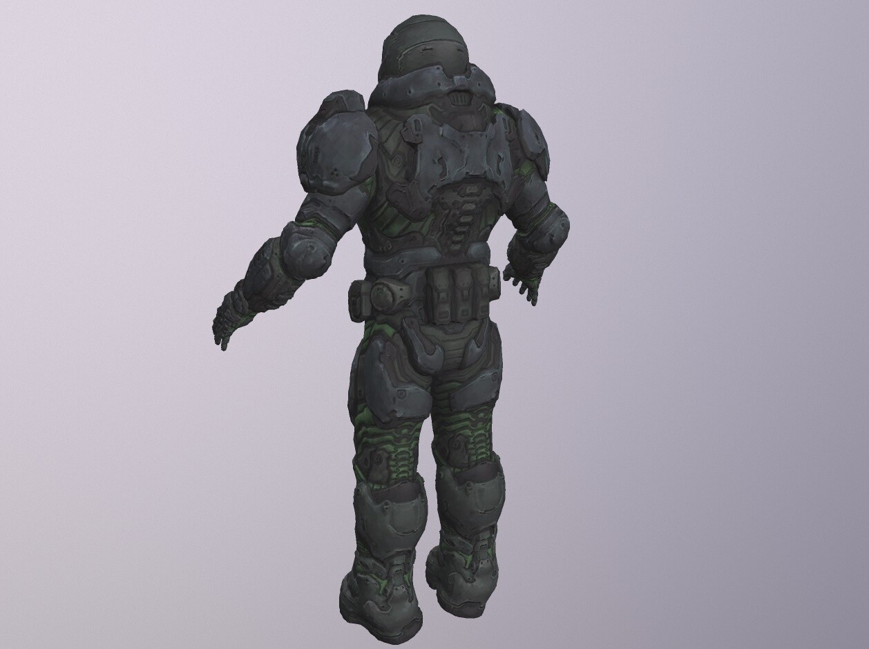 ArtStation - DOOMGUY MODEL low-poly PBR | Game Assets