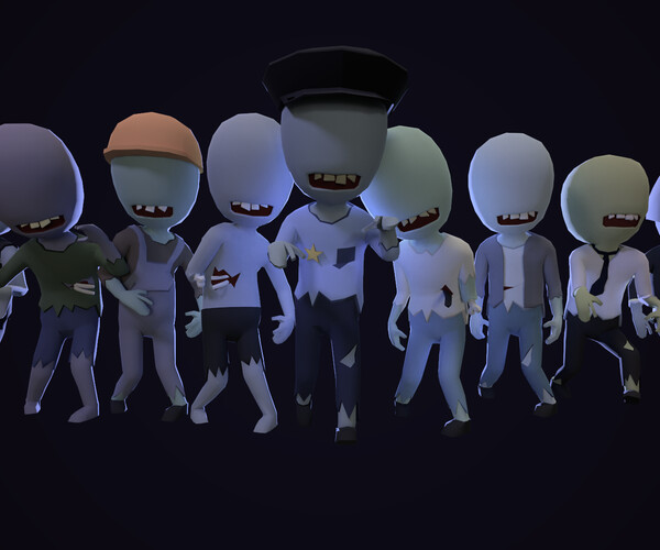 ArtStation - Сasual zombie characters | Resources