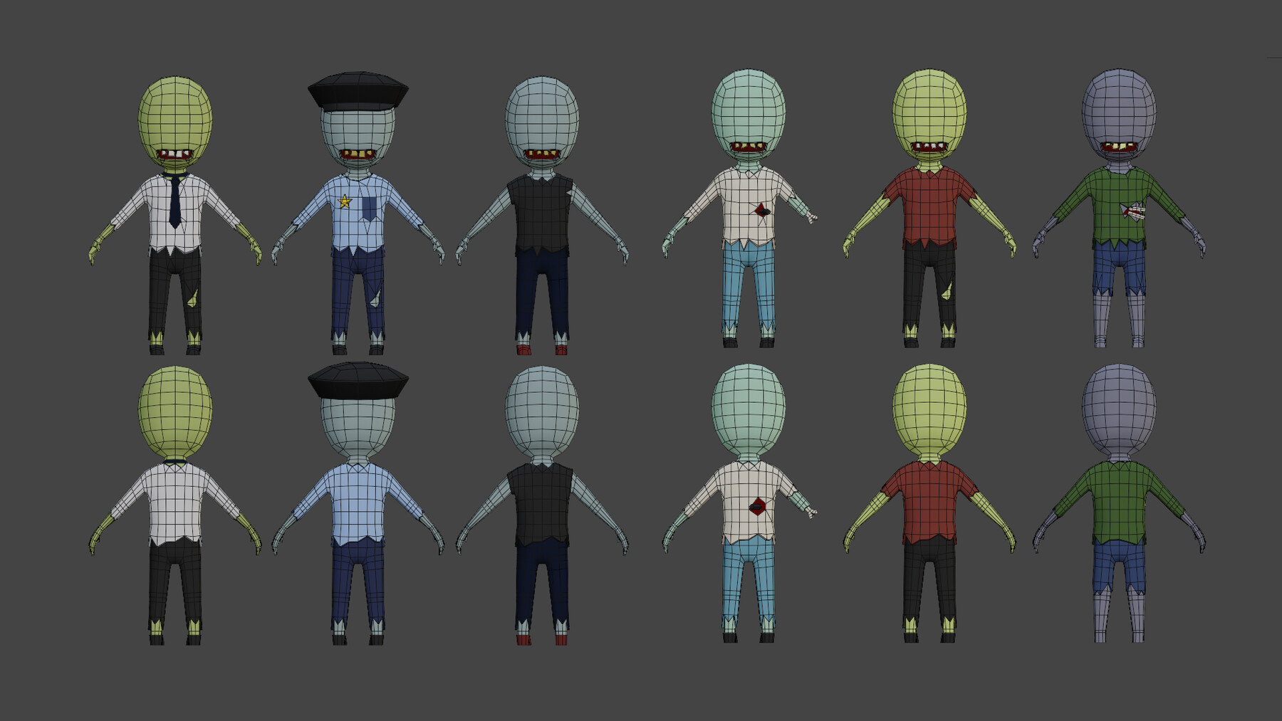 ArtStation - Сasual zombie characters | Resources