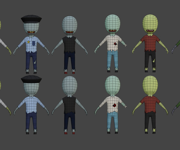 ArtStation - Сasual zombie characters | Resources