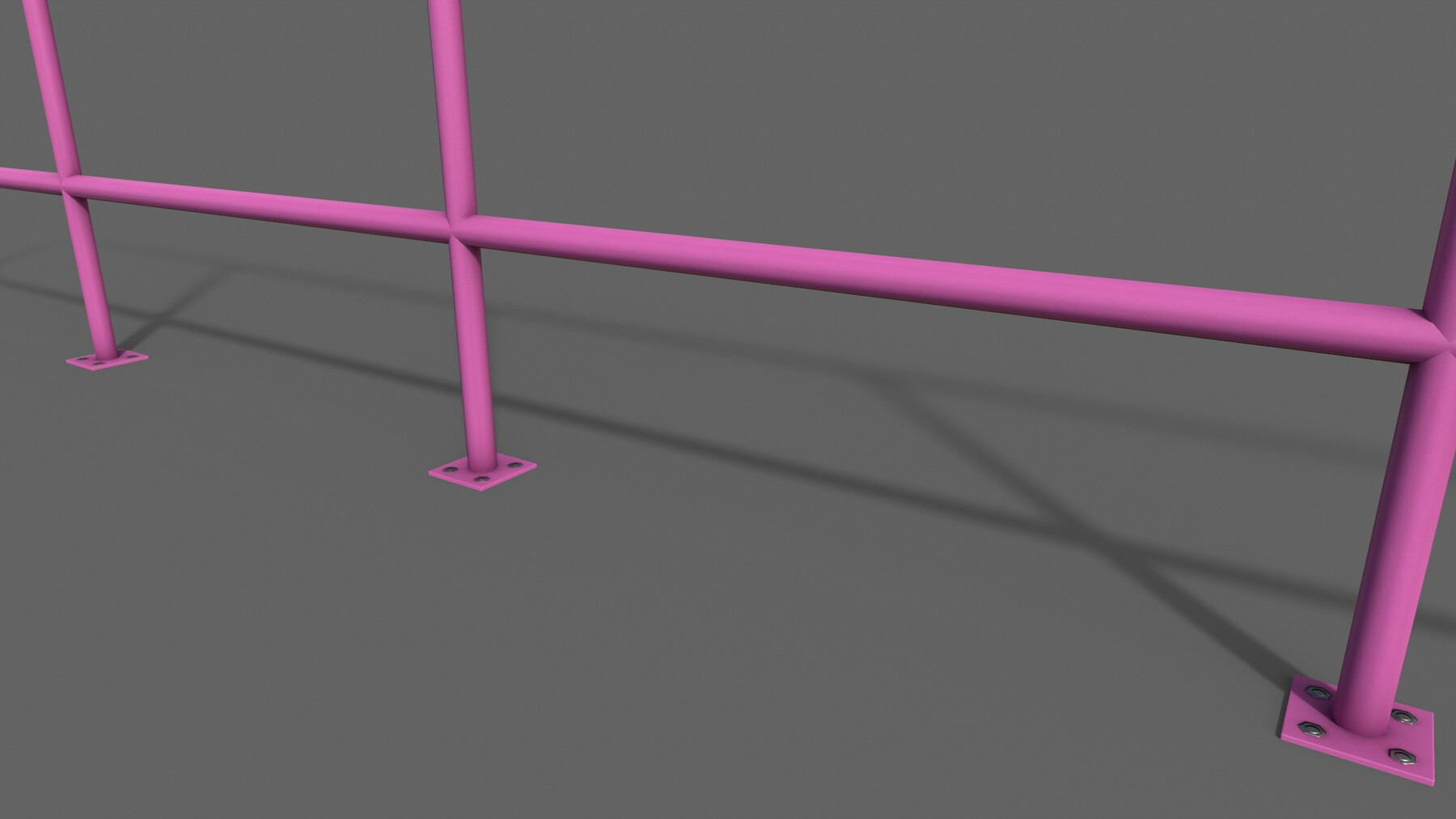 ArtStation - PBR Pedestrian Guard Rail (Pink) Ver.5 | Game Assets