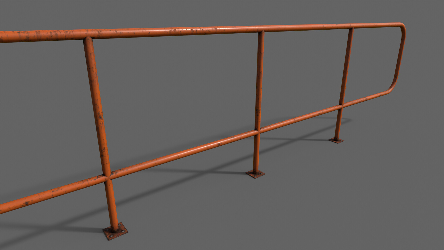 ArtStation - PBR Pedestrian Guard Rail (Orange) Ver.5 | Game Assets