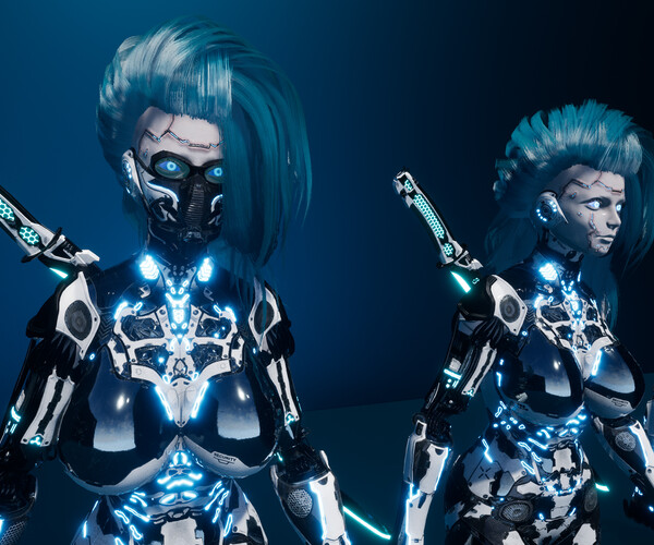 ArtStation - Robot Girl 2 | Game Assets