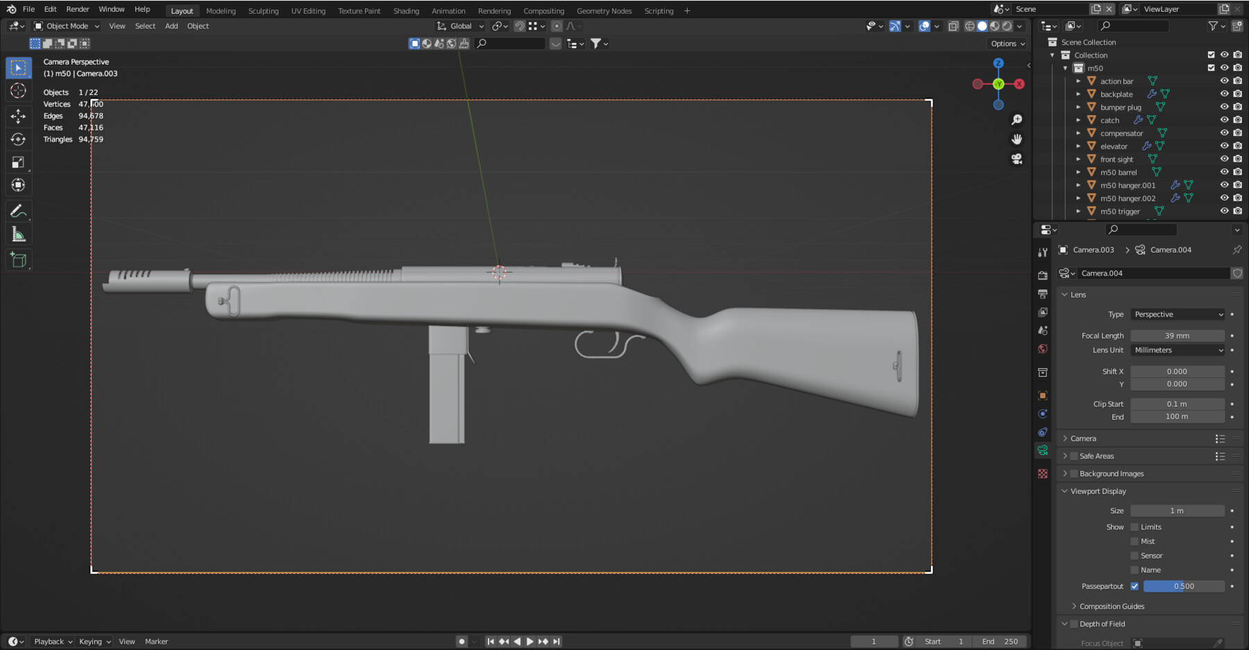 ArtStation - M50 Reising 3d Model | Resources