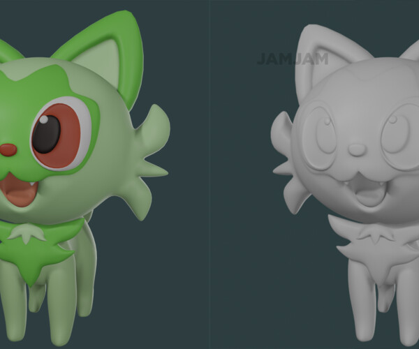 ArtStation - SPRIGATITO POKEMON | Resources