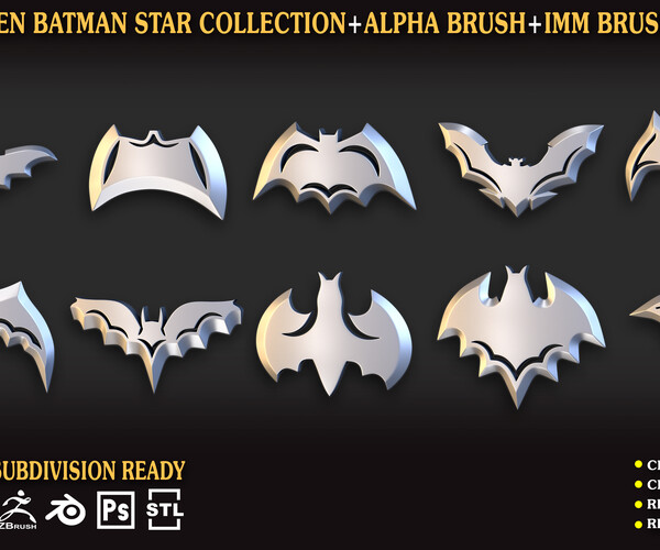 ArtStation - 30 Shuriken_Batman_Star_Collection_Vol_04_(UV / IMM /Alpha ...