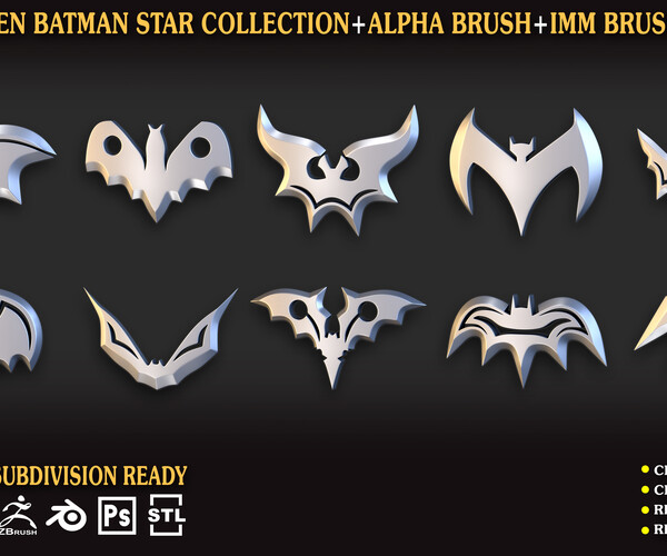 ArtStation - 30 Shuriken_Batman_Star_Collection_Vol_04_(UV / IMM /Alpha ...