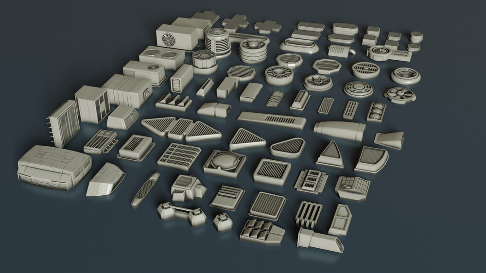 ArtStation - Air Flow Asset Pack (75 Vents, intakes and Air ...