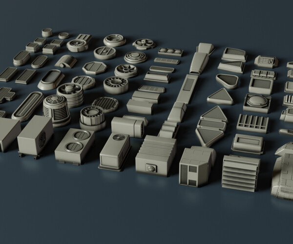 ArtStation - Air Flow Asset Pack (75 Vents, intakes and Air ...