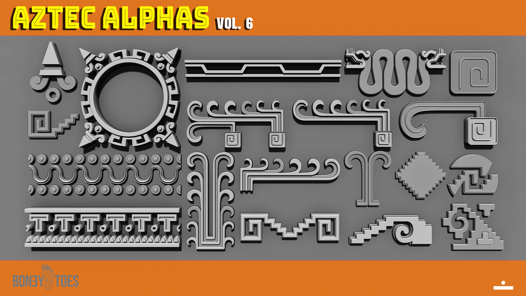 ArtStation - Aztec ALPHAS Volume 6 | Brushes