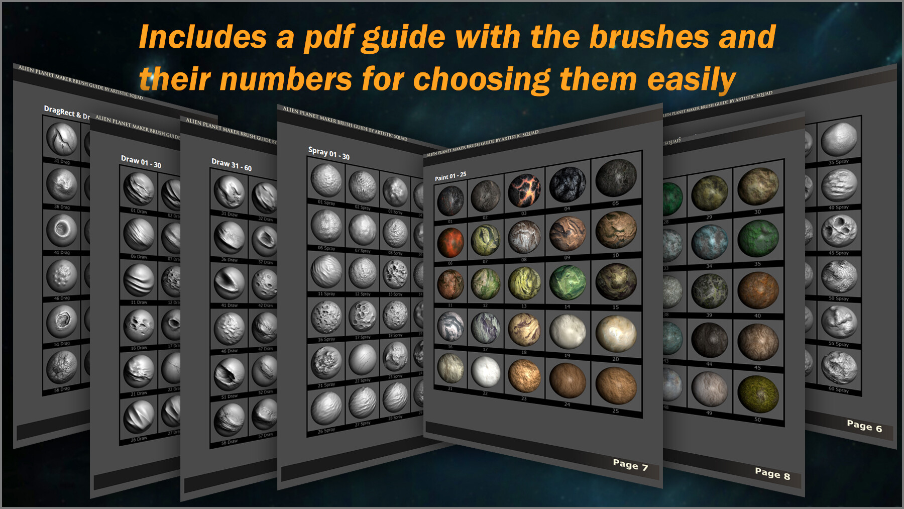 ArtStation - Alien Planet Maker 300 ZBrush Brushes 60 Alphas and 50 ...