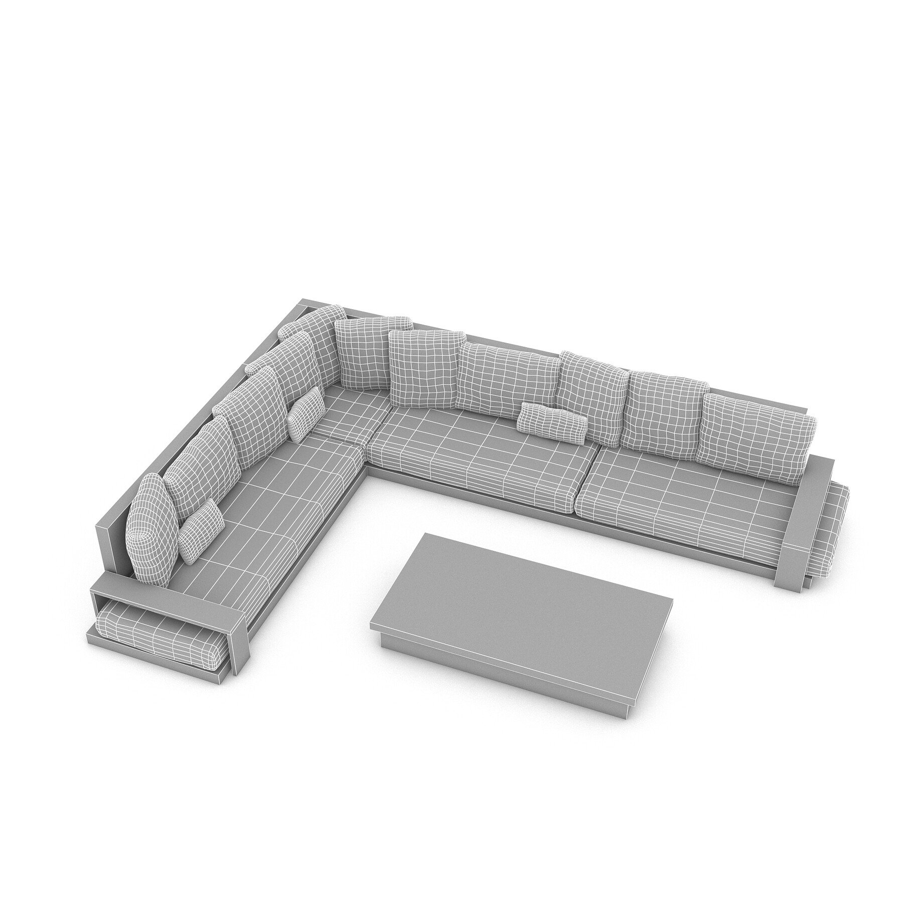 ArtStation - 3D corner seat 09 | Game Assets
