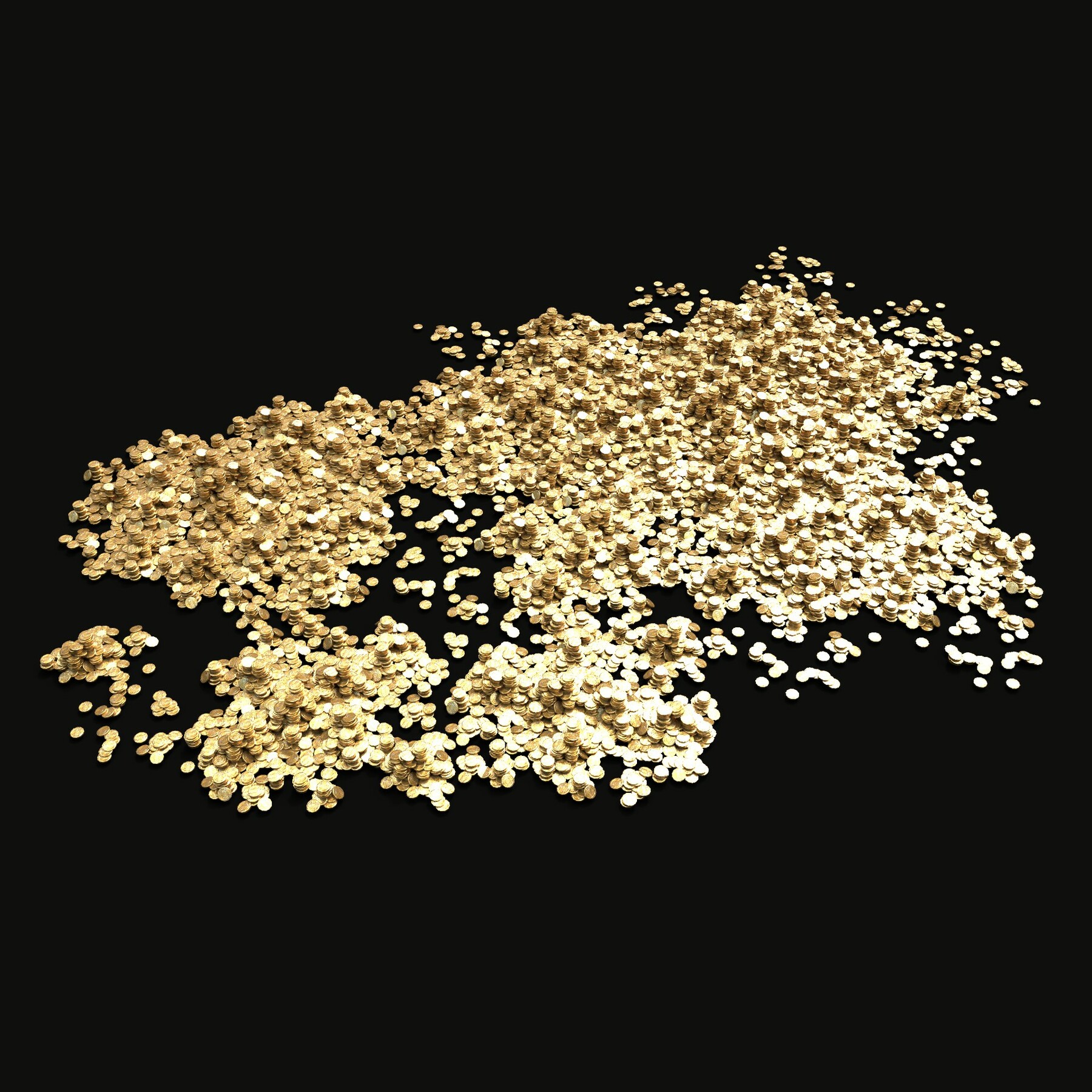 ArtStation - BIG GOLD COINS TREASURE PILE MOUND QUEST LOOT | Game Assets