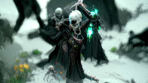 ArtStation - Necromancer raising the dead | Artworks