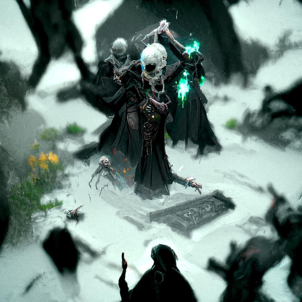 Digital Dimensions - Necromancer raising the dead