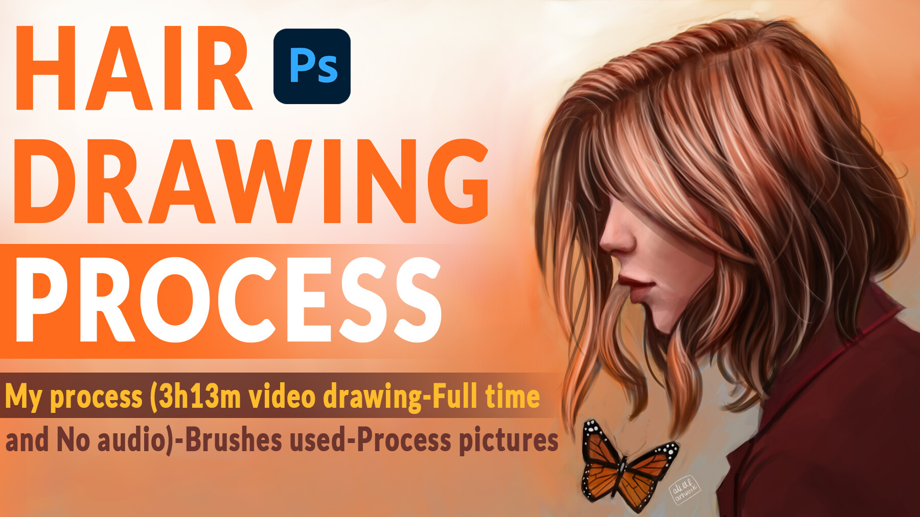 ArtStation - Hair drawing process by me+Hair brushes (VOL 1) | Tutorials