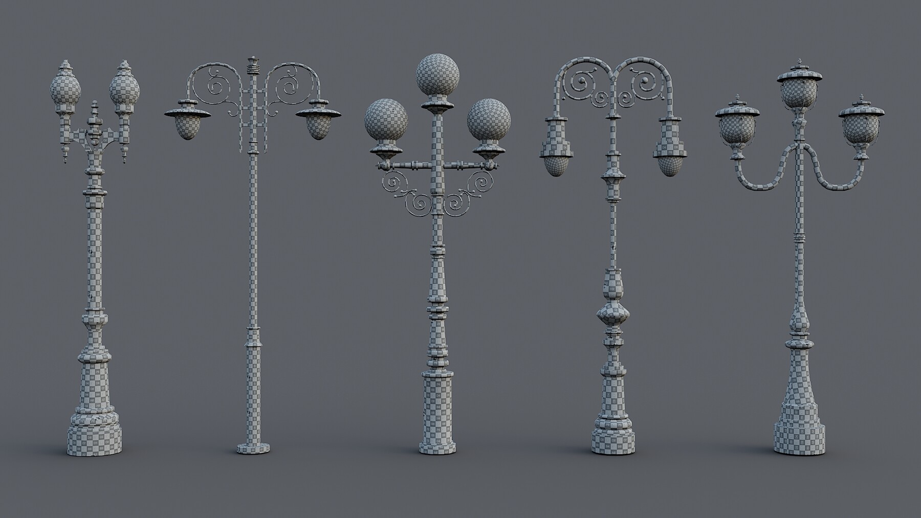 ArtStation - Classic street lamp Collection Vol 2 | Resources