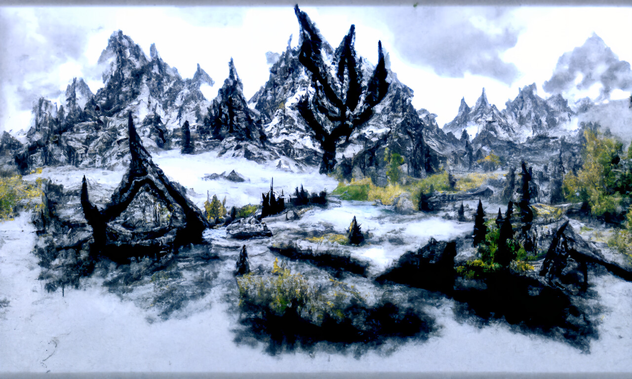 ArtStation - Skyrim type landscape | Artworks