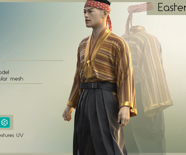 ArtStation - EASTERN MAN (complete male eastern style outfit made in ...