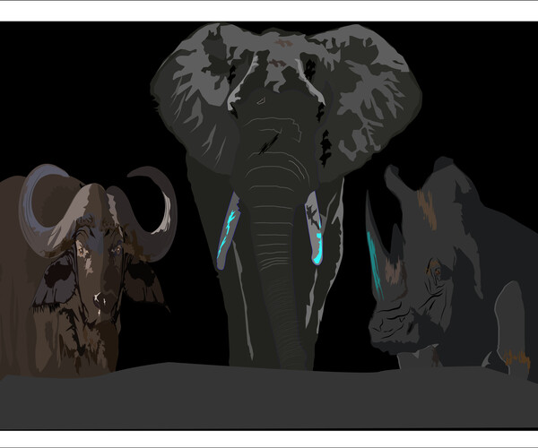 ArtStation - The Big 5 Animals | Artworks