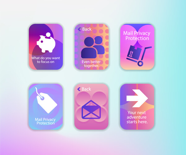 ArtStation - A collection of graphic elements for a modern mobile web ...